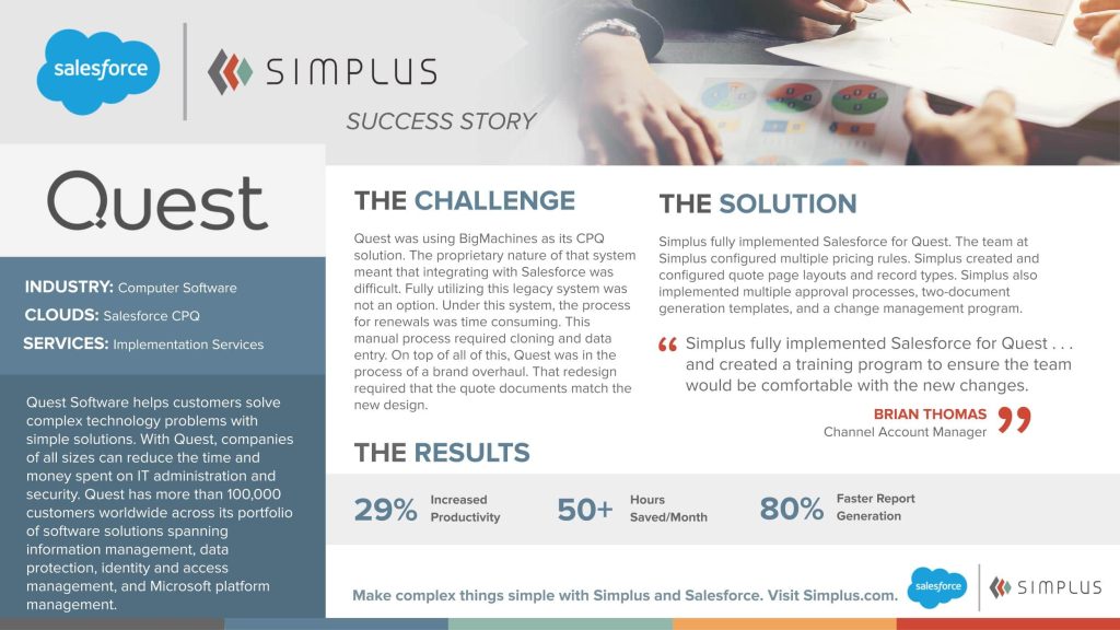 Simplus - Quest: A Salesforce CPQ implementation