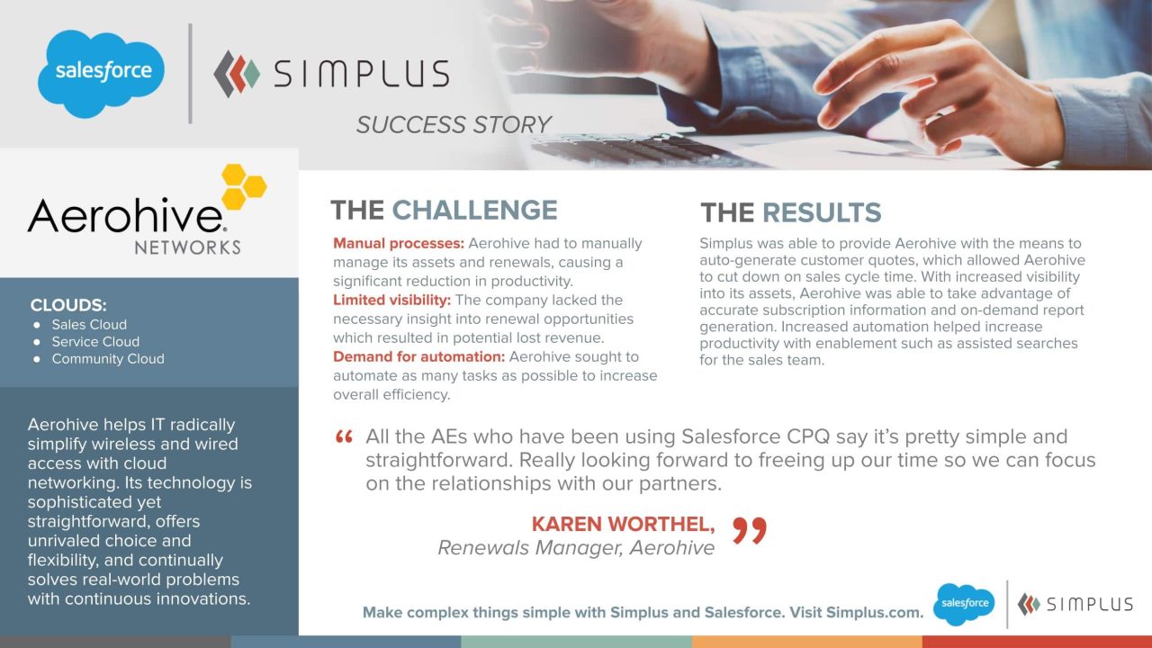 Sales cycle time with CPQ - Simplus