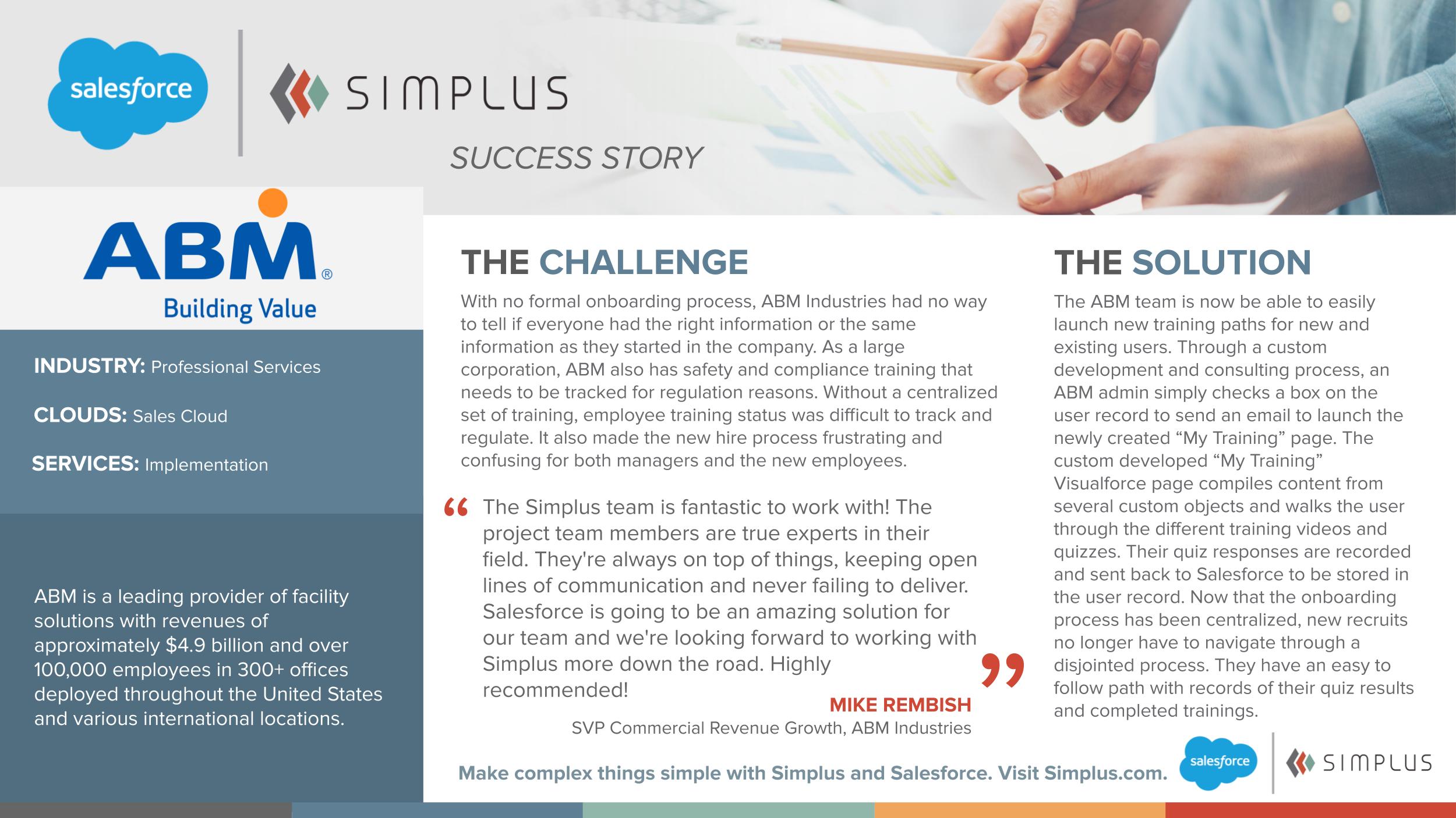 Centralized onboarding with a Salesforce implementation - Simplus
