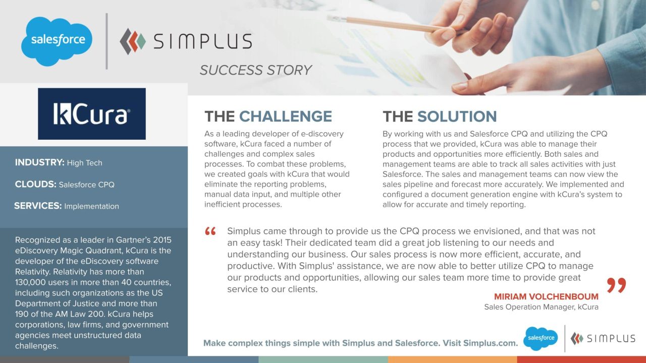 Eliminating sales inefficiencies with Salesforce CPQ - Simplus